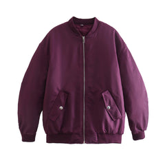 Simple Basic Zip Up Bomber Jacket – Evael