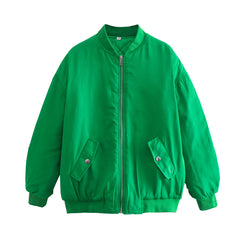 Simple Basic Zip Up Bomber Jacket – Evael