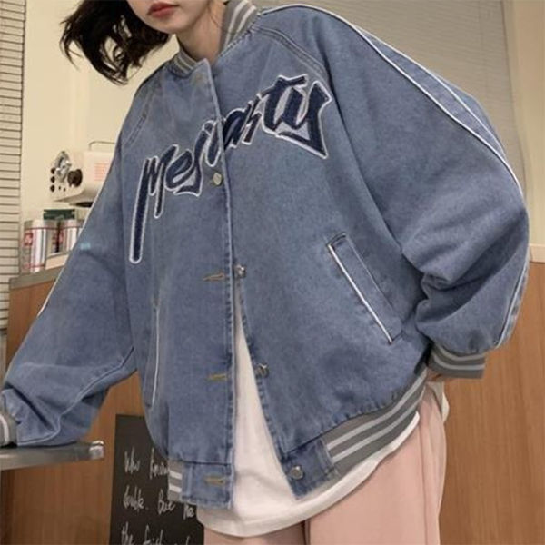 American Style Print Denim Jacket – Evael