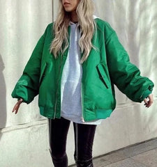 Simple Basic Zip Up Bomber Jacket – Evael