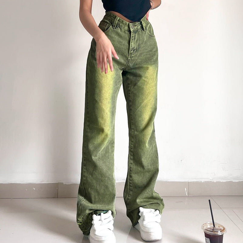 Washed Green Street Jeans – Evael